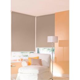 Seitenzugrollo SUNLINES "One size Style uni" Gr. 2, beige (sand), B:122cm H:180cm, Kunststoff, Metall, Polyester, Rollos, Seitenzugrollo, Made in Germany