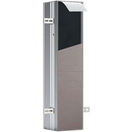 Emco Asis plus Unterputz-WC-B&uuml;rstengarnitur 975611013 110 13, T&uuml;ranschlag rechts, Aluminium, 658mm, T&uuml;r befliesbar