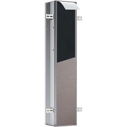 Emco Asis plus Unterputz-WC-B&uuml;rstengarnitur 975611011 11011, T&uuml;ranschlag rechts, Aluminium, 803mm, T&uuml;r befliesbar