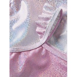 Badeanzug name it "NMFZOLA SWIMSUIT", M&auml;dchen, Gr. 86/92, N-Gr, rosa (strawberry moon), Jersey, Elasthan, Polyester, Glitzermuster, bedruckt, Badeanz&uuml;ge Badeanzug