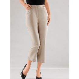 7/8-Hose COSMA, Damen, Gr. 19, Kurzgr&ouml;&szlig;en, grau (stein), 97% Baumwolle, 3% Elasthan, unifarben, 7/8-L&auml;nge, Hosen 7/8-Hose