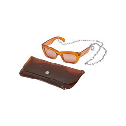 G&uuml;rteltasche Urban Classics "Urban Classics Unisex Sunglasses Bag With Strap & Venice", Gr. onesize, braun, silber, Polyester, unifarben, Taschen G&uuml;rteltasche