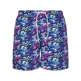 Badeshorts Urban Classics "Urban Classics Herren Multicolor Swim Shorts", Herren, Gr. M, US-Gr&ouml;&szlig;en, bunt (blau, pink), 100% Polyester, Badehosen Badeshorts