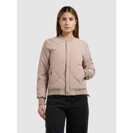 Steppjacke Khujo "ANGE2", Damen, Gr. S, latte beige, Web, 84% Nylon, 16% Polyurethan, unifarben, regular fit h&uuml;ftlang, eingesetzt Rippb&uuml;ndchen, Jacken Steppjacke