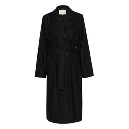 Wintermantel Kaffe "Jacke KAfanny", Damen, Gr. 44, schwarz (schwarz deep cc), Obermaterial: 75% Polyester PES. 25% Wolle mw., M&auml;ntel Wintermantel