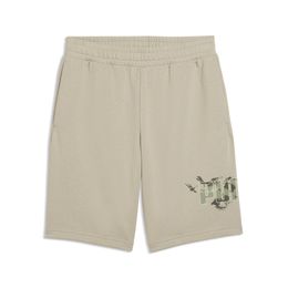 Sporthose Puma "Camo 10'' Shorts Herren", Herren, Gr. L, Normalgr&ouml;&szlig;en, beige (pebble gray beige), Obermaterial: 68% Baumwolle, 32% Polyester. Tasche &ndash; Oben: 100% Baumwolle, regular fit, Hosen Sporthose