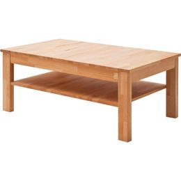 Couchtisch MCA LIVING "Fenja Wohnzimmertisch, Holztisch, Sofatisch", kernbuchefarben, B:104cm H:44cm T:62cm, Tische, Couchtisch, Massivholz, Kernbuche, rechteckig, Breite 104 cm, Made in Europe