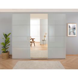 Kleiderschrank OTTO HOME "Mehrzweckschrank Aktenschrank M&ouml;bel Mietswohnung Schlafzimmer KOLUNA", grau (seidengrau, glas seidengrau), B:271cm H:229cm T:62cm, Holzwerkstoff, Schr&auml;nke, Kleiderschrank, Breiten 203/271/315/360 cm H&ouml;hen 210/229 Glas-Front MADE IN GERMANY
