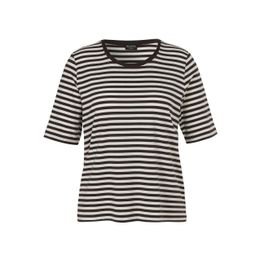 T-Shirt Via Appia Due "Via Appia Due T-Shirt", Damen, Gr. 46, mocca, creme, Obermaterial: 47% Baumwolle CO. 47% Modal CMD. 6% Elasthan EL., regular fit, Rundhals, Shirts T-Shirt, Gro&szlig;e Gr&ouml;&szlig;en
