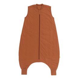 Babyschlafsack SCHLUMMERSACK "Schlafsack mit F&uuml;&szlig;en 2.5 Tog" Gr. 110, braun (karamell), Schlafs&auml;cke, Baby, L: 110cm, Obermaterial: 100% Baumwolle CO., L:110cm