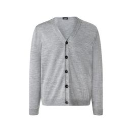 Strickjacke Maerz Muenchen "Maerz Muenchen 590800 Strickcardigan Herren Bekleidung", Herren, Gr. 56, grau, 100% Wolle (Merino), Strickjacken Strickjacke