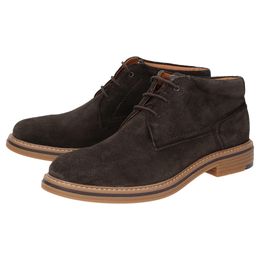 Schn&uuml;rstiefelette SIOUX "Encanio-714", Damen, Gr. 45 (UK 10 1/2), braun (dunkelbraun), Obermaterial: 100% Kalbsveloursleder CAVL. 100% Gummi rubber., Schuhe Schn&uuml;rstiefelette