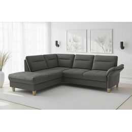 Sit & More Ecksofa SIT & MORE "Pamela", grau (anthrazit), B:218cm H:90cm T:212cm, 100% Polyester, Sofas, Ecksofa