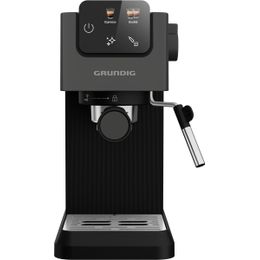 Grundig Espressomaschine "KSM 4330", schwarz (schwarz inox, schwarz), B:14,5cm H:31cm T:42,5cm, Kaffeemaschinen, 1628W Espressomaschine mit 15 Bar, Touch & BrewSense&trade;, Espressomaschine
