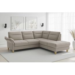 Sit & More Ecksofa SIT & MORE "Pamela", beige (taupe), B:218cm H:90cm T:212cm, 95% Polyester 5% Polyamid, Sofas, Ecksofa