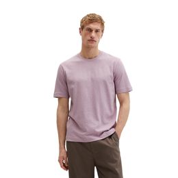 Marc O'Polo T-Shirt MARC O'POLO "aus Baumwoll-Leinen-Mix", Jungen, Gr. 3XL, scatterot orchid, Obermaterial: 80% Baumwolle, 20% Leinen, unifarben, Basic, regular fit, Rundhals, Shirts T-Shirt