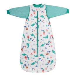 Babyschlafsack SCHLUMMERSACK "Schlafsack ohne F&uuml;&szlig;en 1.0 Tog", Baby, Gr. L: 110cm, gr&uuml;n (meerjungfrau), Obermaterial: 100% Baumwolle CO., Schlafs&auml;cke