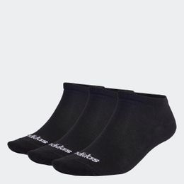 Sportsocken adidas Sportswear "FEINE LINEAR LOW-CUT, 3 PAAR", Damen, Gr. L (43/45), schwarz-wei&szlig; (schwarz, wei&szlig;), Obermaterial: 69% Baumwolle, 28% Polyester, 2% Elasthan, 1% sonstige Fasern, Socken Sportsocken