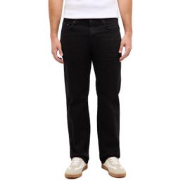 Straight-Jeans Mustang "Herren Style Big Sur Straight", Herren, Gr. 34, L&auml;nge 30, schwarz (940 schwarz), Denim/Jeans, 99% Baumwolle, 1% Elasthan, straight fit, Jeans Straight-Jeans