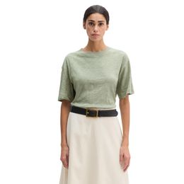 Marc O'Polo T-Shirt MARC O'POLO "aus Slub-Jersey", Damen, Gr. L, gr&uuml;n (fresh sage), Obermaterial: 100% Baumwolle, unifarben, Basic, regular fit, Rundhals, normaler Saum, Shirts T-Shirt