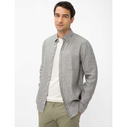 Leinenhemd Brax "Style DANIEL", Herren, Gr. L, Normalgr&ouml;&szlig;en, gr&uuml;n, Web, 100% Leinen, Hemden