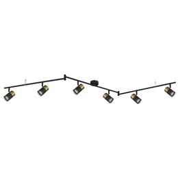 Globo LIGHTING Deckenstrahler "BRISBON", schwarz (schwarz matt), 1 Stk., Leuchten, Deckenspot, Wohnzimmer, Flur, Wohnbereich, Deckenstrahler