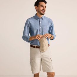 LANDS' END Cargo-Shorts mit Stretch f&uuml;r Herren, Classic Fit, Herren, size: regular, Grau, Baumwolle, by Lands' End