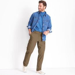 LANDS' END Cargo-Chino mit Stretch, Straight Fit, Herren,  Braun, by Lands' End
