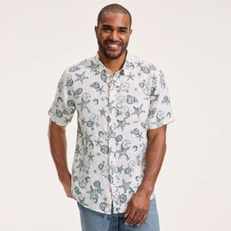 LANDS' END Premium Reinleinen-Hemd mit kurzen &Auml;rmeln, Classic Fit, Herren,  Wei&szlig;, Leinen, by Lands' End