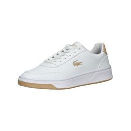 Sneaker Lacoste "Lacoste Sneaker Lederimitat", Damen, Gr. 39, wei&szlig; (wei&szlig;, beige), Lederimitat, Schuhe Sneaker