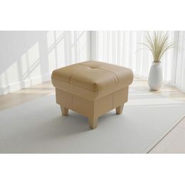 Sit & More Polsterhocker SIT & MORE "Pamela", beige (cappuccino), B:58cm H:48cm T:58cm, Hocker, Polsterhocker, mit praktischen Stauraum