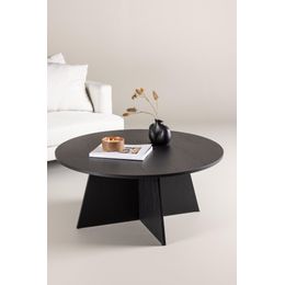 Couchtisch VENTURE HOME "Bootcut, runder Couchtisch in elegantem Schwarz, &Oslash; 100 cm", schwarz (schwarz, schwarz), B:100cm H:45cm T:100cm, Tische, Couchtisch, Sofatisch, MDF, rund, einheitlich, kraftvoll, modern