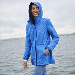 LANDS' END Wasserdichte Regenjacke SQUALL mit Packfach f&uuml;r Damen, Damen, size: regular, Blau, Polyester, by Lands' End