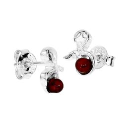 Paar Ohrstecker OSTSEE-SCHMUCK "OSTSEE-SCHMUCK Ohrstecker Krake Ohrstecker Krake", wei&szlig;, Ohrringe, Damen, 10x7mm, Silber 925 (Sterlingsilber)
