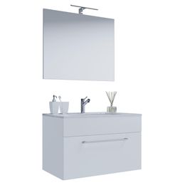 Waschtisch Vcm "3-tlg. Waschplatz Waschtisch Badinos Schublade SP", wei&szlig;, B:60cm T:46cm, Waschtische, Waschtisch