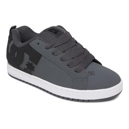 Sneaker DC Shoes "COURT GRAFFIK", Herren, Gr. 45, schwarz-wei&szlig; (dk grau, schwarz, wei&szlig;), Leder, Schuhe Sneaker