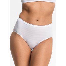 Midislip Speidel "Cotton&More", Damen, Gr. 44, wei&szlig;, Single Jersey, Obermaterial: 56% Baumwolle, 34% Polyamid, 10% Elasthan, k&ouml;rpernah, Unterhosen Slip, basic, hochwertig, modern, weich, bequem, elastisch, Baumwollmix