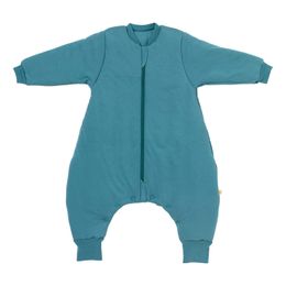 Babyschlafsack SCHLUMMERSACK "Schlafsack mit F&uuml;&szlig;en 3.5 Tog" Gr. 70, blau (petrol), Schlafs&auml;cke, Baby, L: 70cm, Obermaterial: 100% Baumwolle CO., L:70cm
