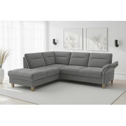 Sit & More Ecksofa SIT & MORE "Pamela", beige (anthrazit), B:218cm H:90cm T:212cm, 100% Polyester, Sofas, Ecksofa, Liegefl&auml;che aus Originalstoff