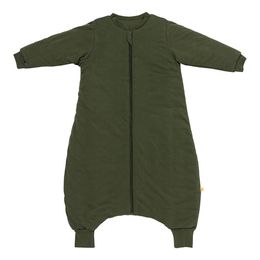 Babyschlafsack SCHLUMMERSACK "Schlafsack mit F&uuml;&szlig;en 3.5 Tog" Gr. 90, gr&uuml;n (olive), Schlafs&auml;cke, Baby, L: 90cm, Obermaterial: 100% Baumwolle CO., L:90cm