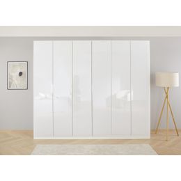 Kleiderschrank OTTO HOME "Mehrzweckschrank Aktenschrank M&ouml;bel Mietswohnung Schlafzimmer KOLUNA", wei&szlig; (alpinwei&szlig;, glas kristallwei&szlig;), B:271cm H:229cm T:54cm, Holzwerkstoff, Schr&auml;nke, Kleiderschrank, inkl. 2 Innenschubladen sowie extra Einlegeb&ouml;den MADE IN GERMANY