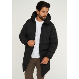 Parka Soulstar "Winterjacke als Langer Steppmantel - Winterparka", Herren, Gr. S, schwarz, Obermaterial: 100% Polyester PES., Jacken Parka