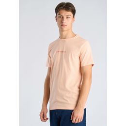Kurzarmshirt LINDBERGH, Jungen, Gr. L, rosa (peach mel), Single Jersey, Obermaterial: 100% Baumwolle. Futter: 65% Polyester, 35% Baumwolle. Wattierung: 60% Baumwolle, 40% Polyester, unifarben, normal h&uuml;ftbedeckend, Rundhals, abgesteppte Kante, Shirts, Sommershirt mit LINDBERGH-Print