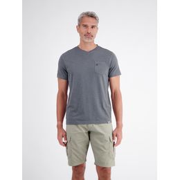 V-Shirt Lerros "T-Shirt mit sportlichem V-Ausschnitt aus reiner Baumwolle", Jungen, Gr. L, lava grau, 100% Baumwolle, V-Ausschnitt, Shirts