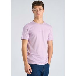 Kurzarmshirt LINDBERGH, Jungen, Gr. L, rosa (lavender mel), Single Jersey, Obermaterial: 100% Baumwolle. Futter: 65% Polyester, 35% Baumwolle. Wattierung: 60% Baumwolle, 40% Polyester, unifarben, normal h&uuml;ftbedeckend, Rundhals, abgesteppte Kante, Shirts, Sommershirt mit LINDBERGH-Print