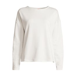 Sweatshirt SALZHAUT "Sweatshirt WIEDE - Koll. WI24", Damen, Gr. XS, wei&szlig; (sanftes wei&szlig;), Obermaterial: 65% Baumwolle CO. 35% Polyester PES., Sweatshirts Sweatshirt