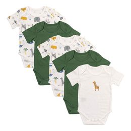 Kurzarmbody SCHLUMMERSACK "Body", Jungen, Gr. 62, N-Gr, gr&uuml;n (dschungel), Obermaterial: 100% Baumwolle CO(Bio)., Bodys
