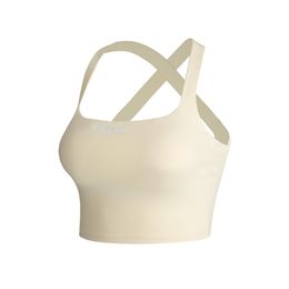 Sporttop YEAZ "Top SHOW", Damen, Gr. L, gelb, Obermaterial: 75% Nylon NY. 25% Elasthan EL., Tops Sporttop