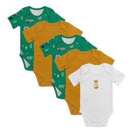 Kurzarmbody SCHLUMMERSACK "Body", Jungen, Gr. 62, N-Gr, gr&uuml;n (waldtiere), Obermaterial: 100% Baumwolle CO(Bio)., Bodys