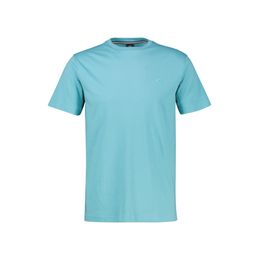 T-Shirt Lerros, Jungen, Gr. 3XL, blau (reef blau), Single Jersey, Obermaterial: 100% Baumwolle, bestickt, unifarben, normal h&uuml;ftbedeckend, Rundhals, Shirts T-Shirt, mit Logo-Stickerei